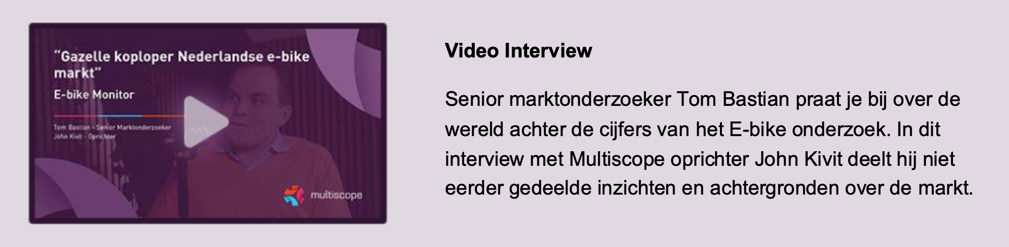 Gazelle koploper Nederlandse e-bike markt | Multiscope